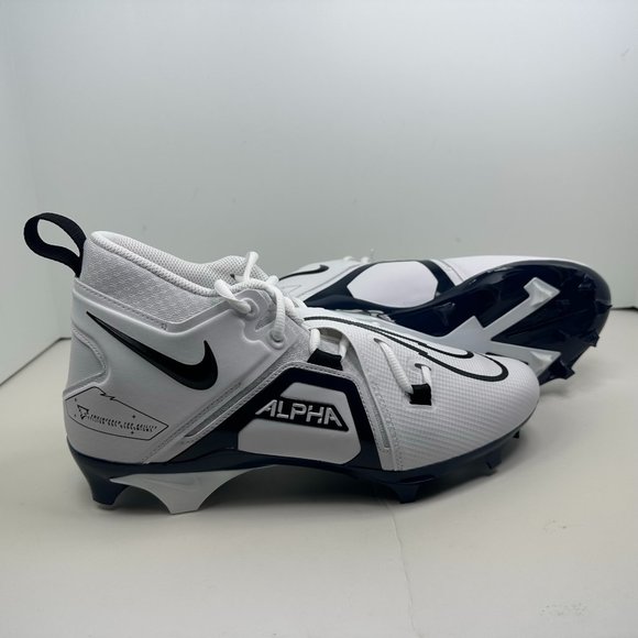 Nike | Shoes | Nike Alpha Menace Pro 3 Football Cleats White Navy Black ...